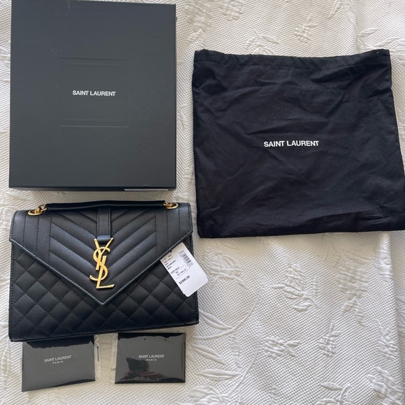 Yves Saint Laurent | Bags | Authentic Ysl Envelope Monogram Bag Medium ...